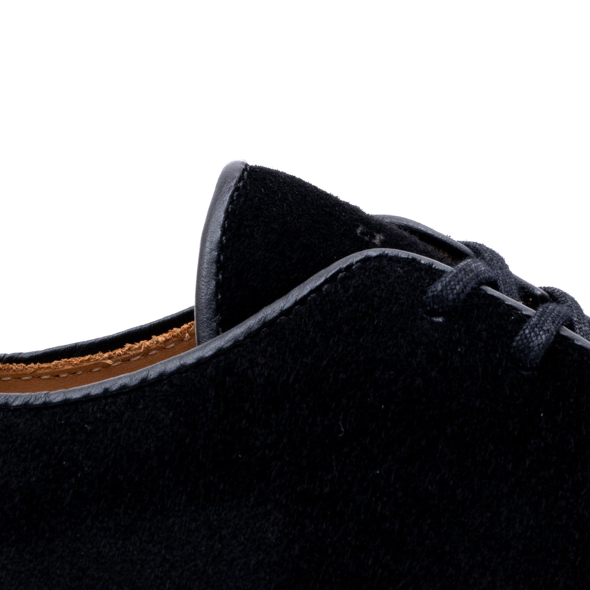 Harlestone Derby - Black Scottish Deer Suede – Crown Northampton