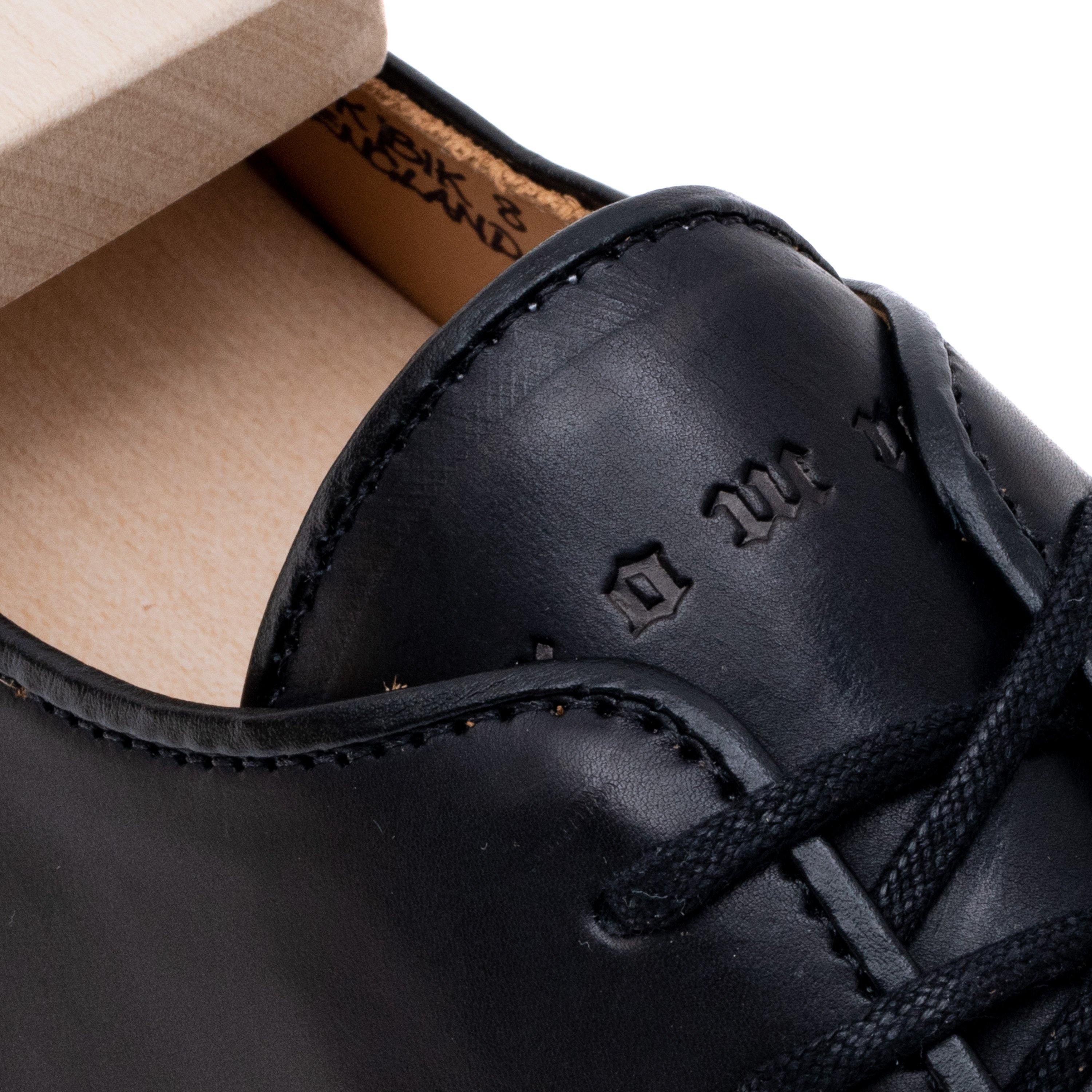 Harlestone Derby - Black Veg Tan Calf – Crown Northampton