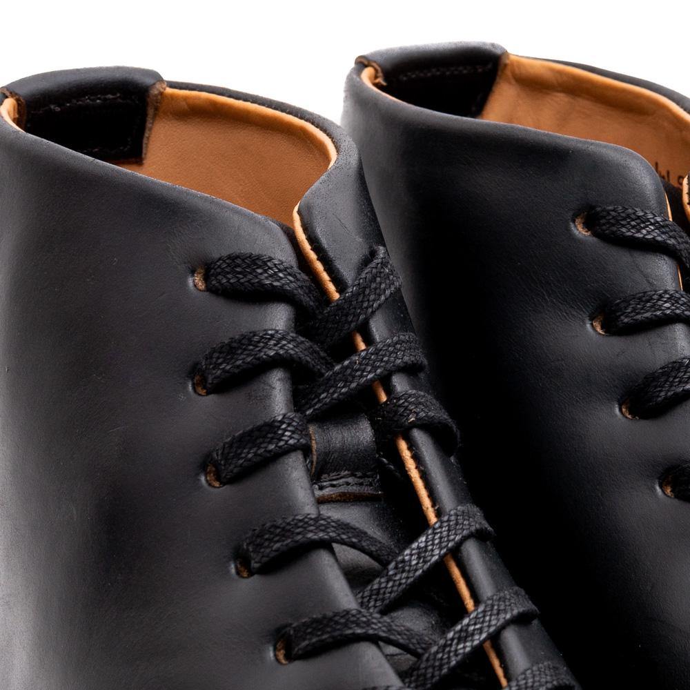 Abington Hi Toe Cap - Horween Black Chromexcel Leather – Crown Northampton