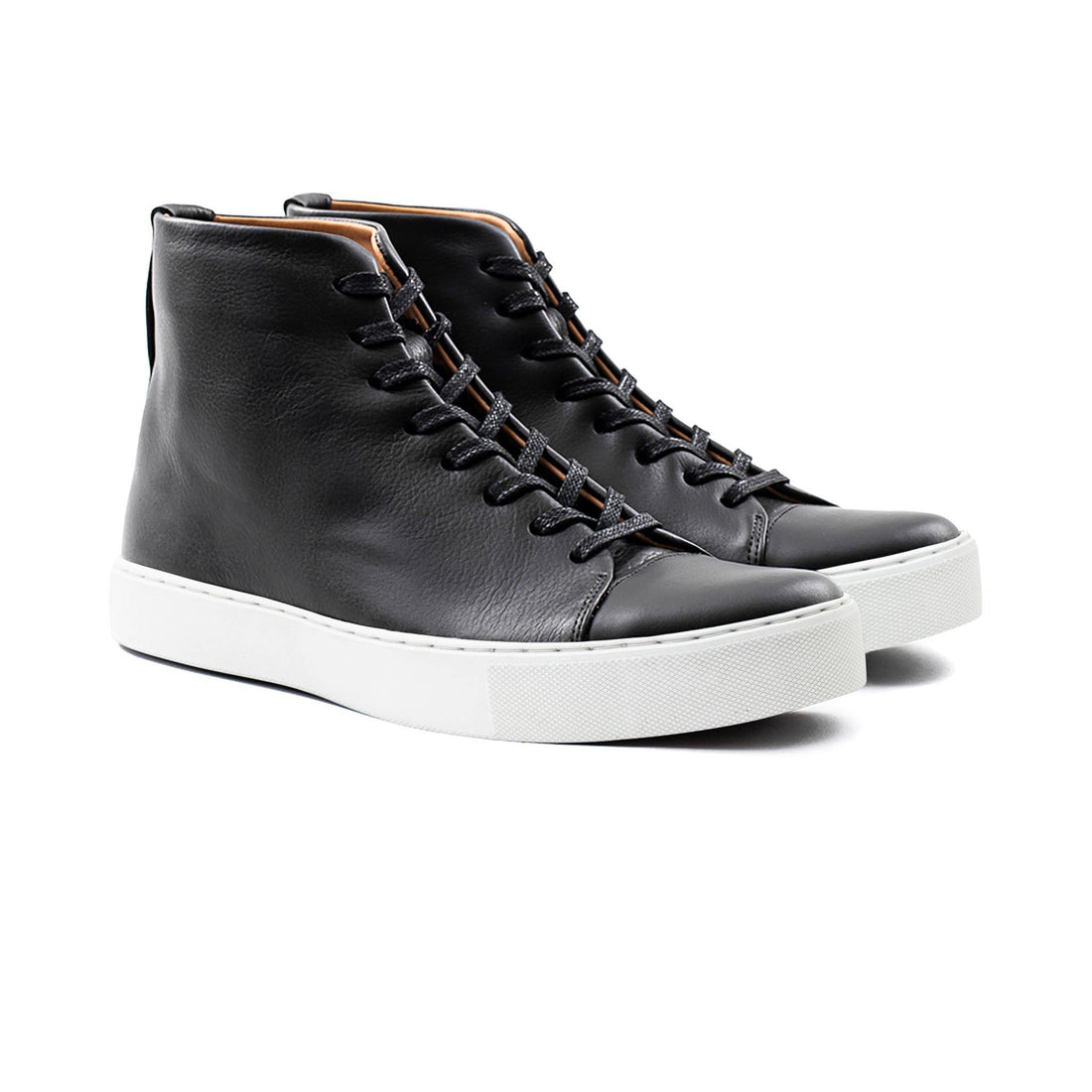 Abington Hi Toe Cap - All Black Calf – Crown Northampton