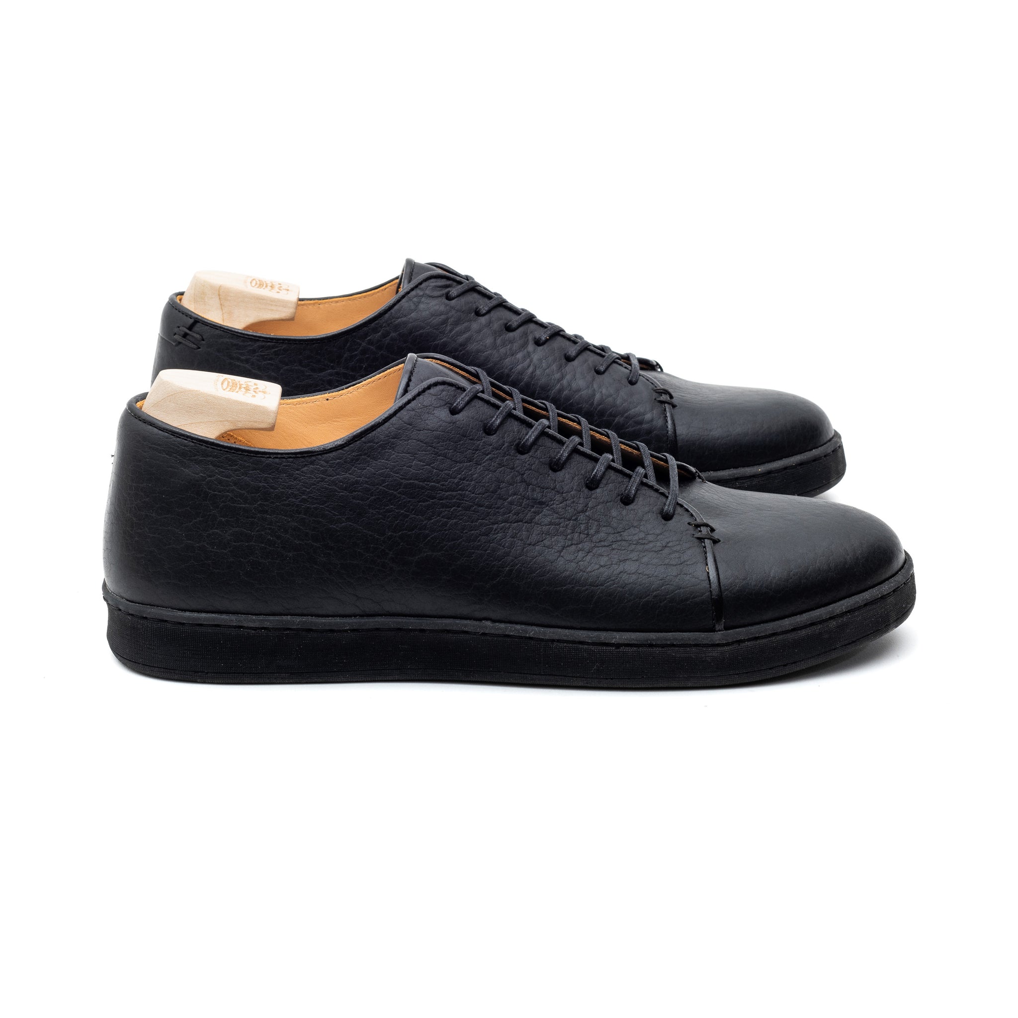 Harlestone Derby - Black Horween Buffalo – Crown Northampton
