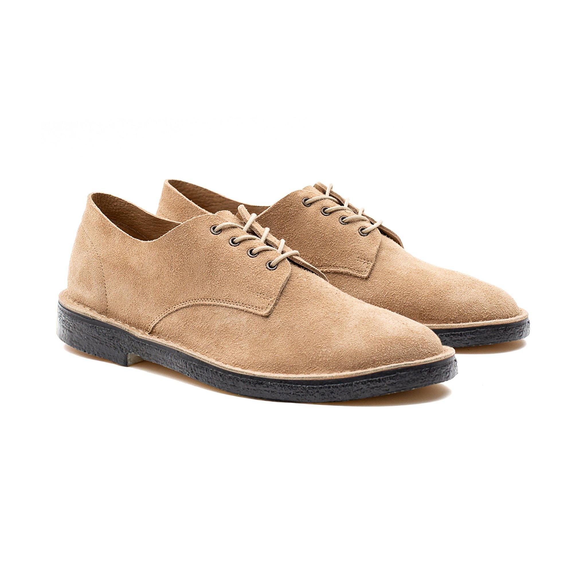 Grove Desert Shoe - Sand Janus Calf Suede – Crown Northampton