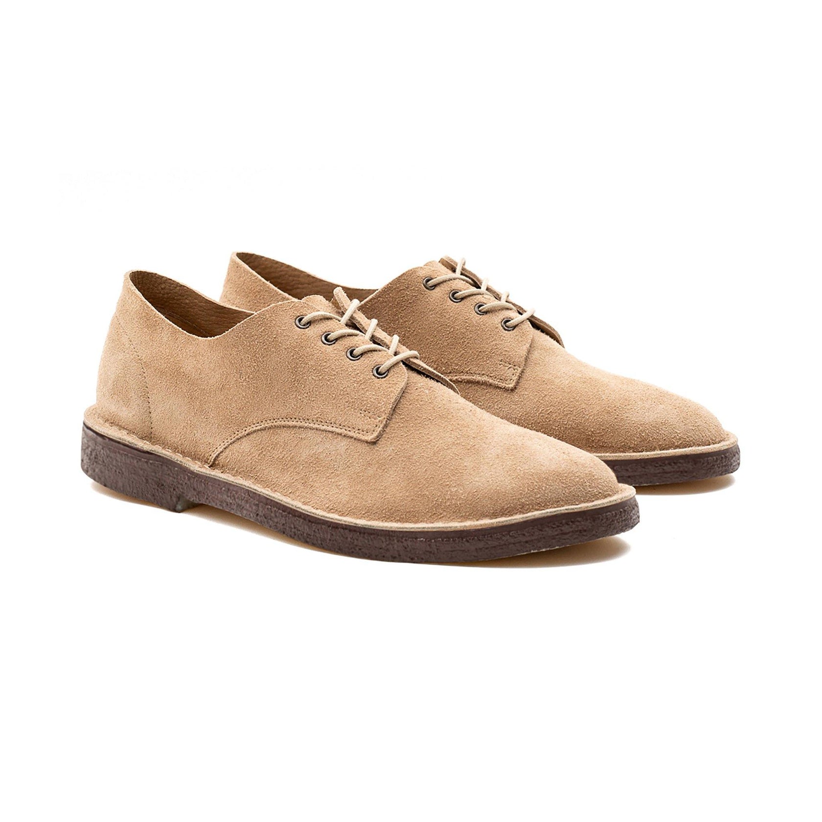 Grove Desert Shoe - Sand Janus Calf Suede – Crown Northampton