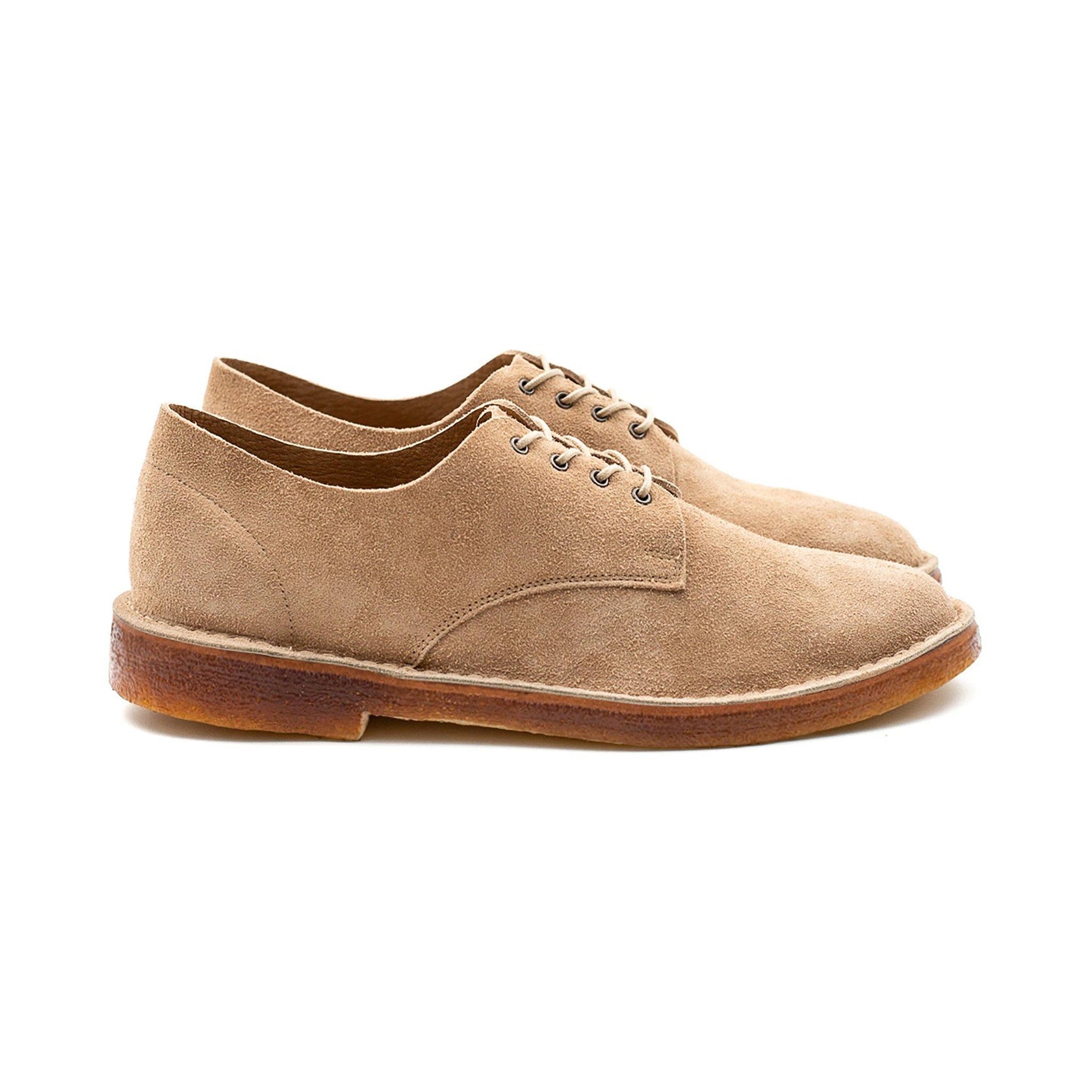 Grove Desert Shoe - Sand Janus Calf Suede – Crown Northampton